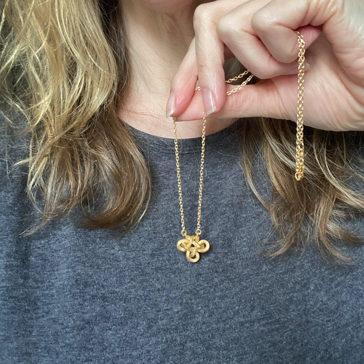 Charmed knot necklaces - stainless steel – Michelle Harvey Art