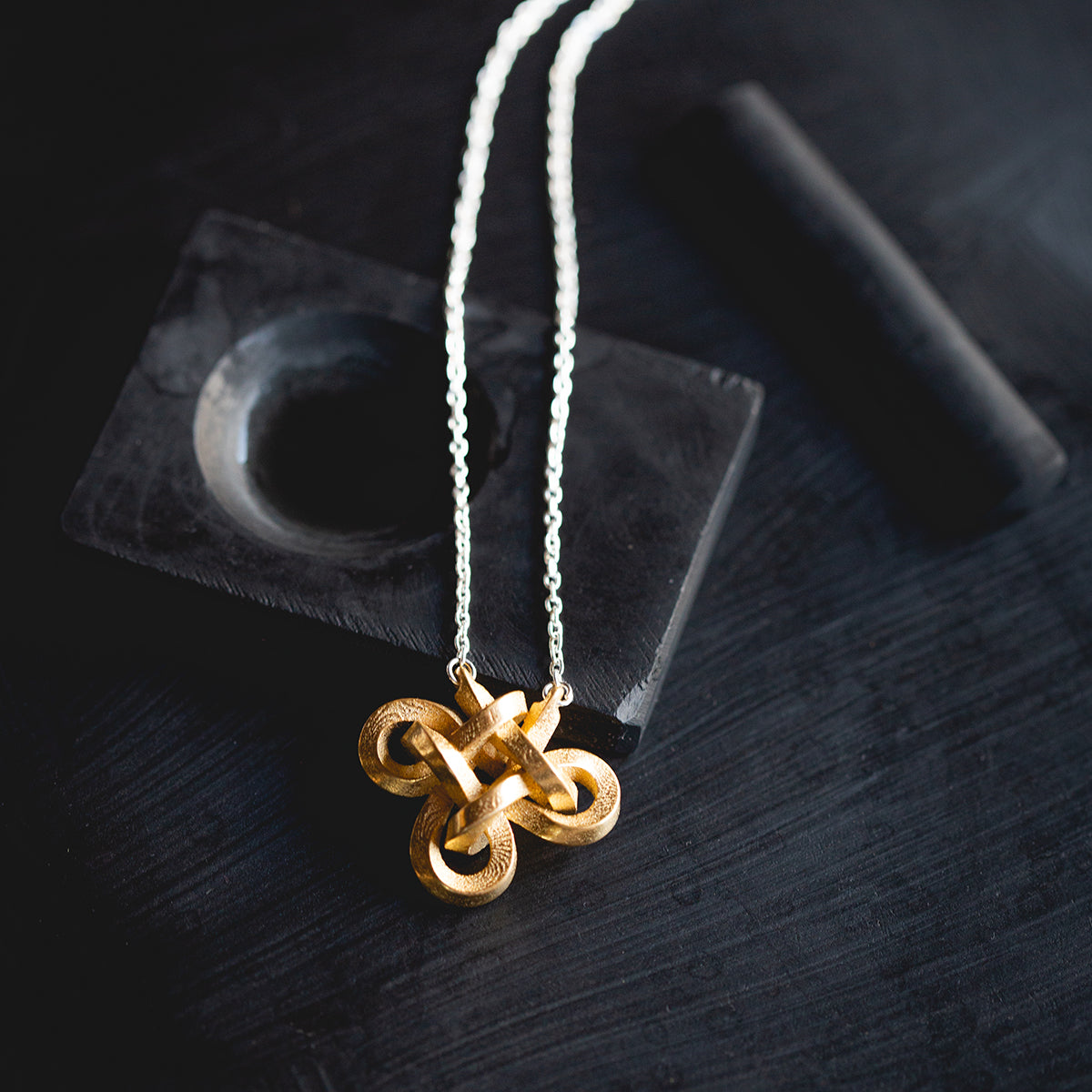 Charmed knot necklaces - stainless steel – Michelle Harvey Art